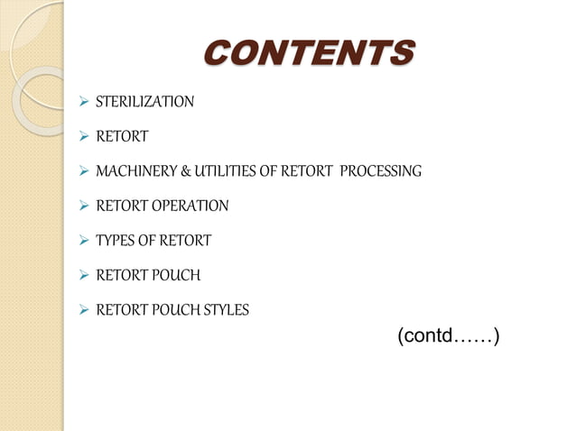RETORT PROCESSING BY Dr.P.RAJKUMAR-HOD (F&PE) | PPTX