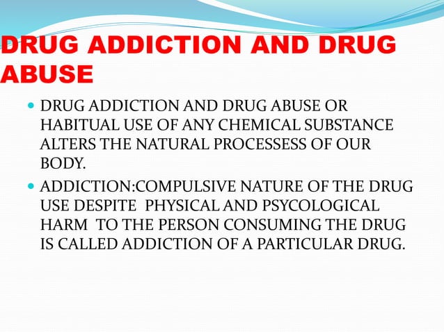PPT ON DRUG ADDICTION | PPT