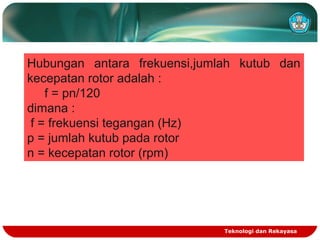 Kk03 melakukan pengaturan tegangan dan frekuensi operasional generator ...