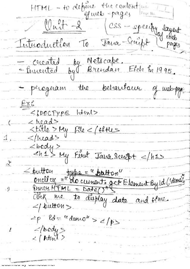 Web Engineering Notes Handwritten