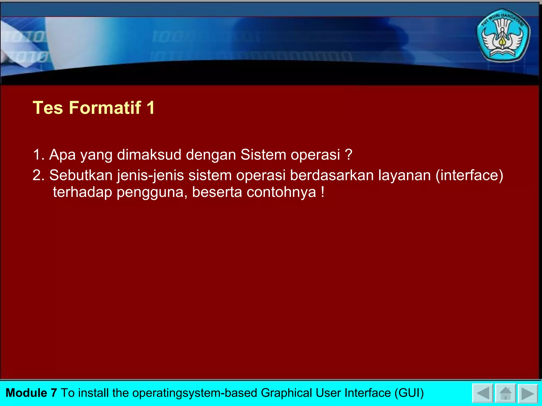 Kk7 (Melakukan instalasi sistem operasi berbasis graphical user ...