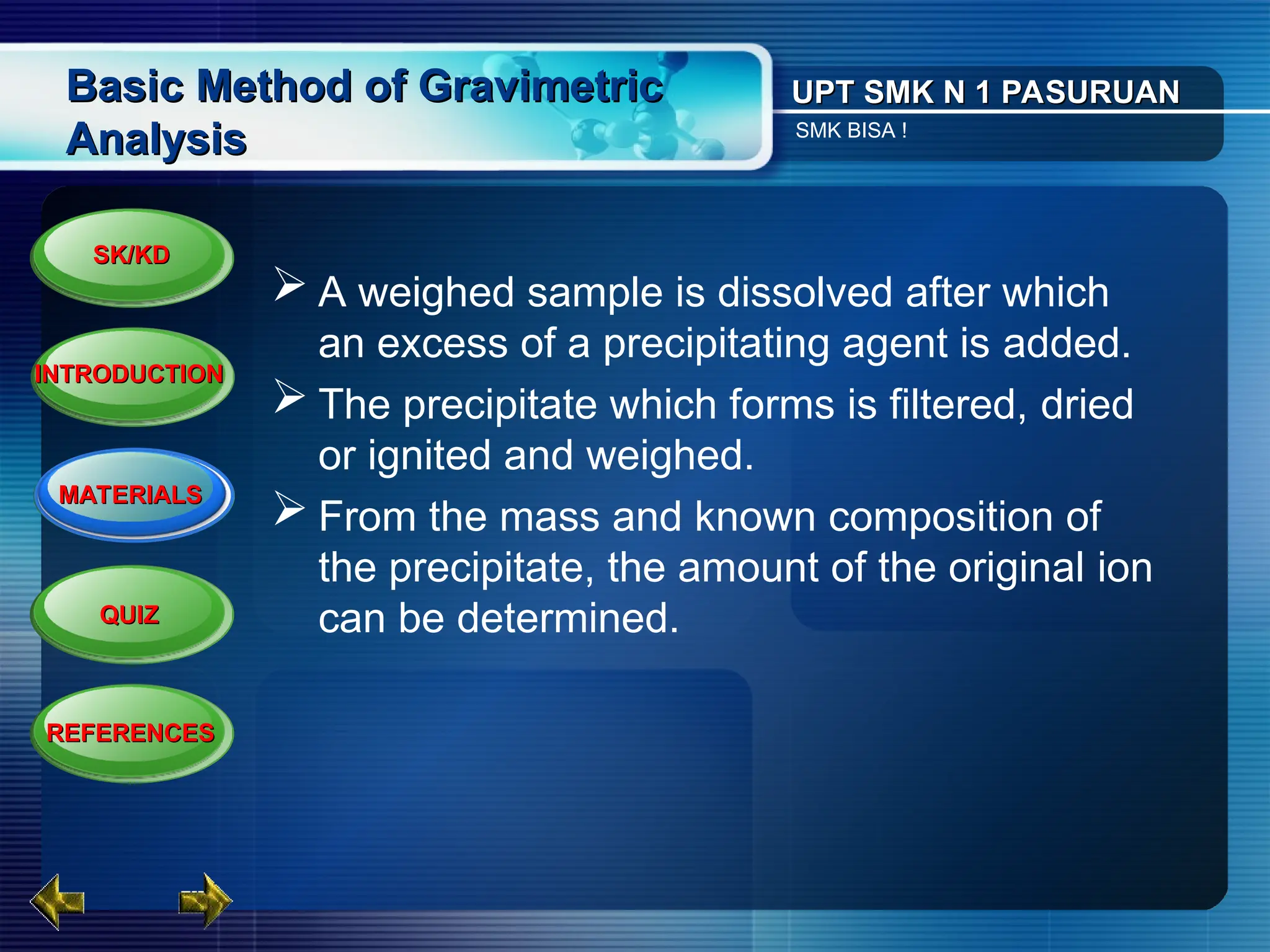 KK 9 GRAVIMETRIC ANALYSIS FOR CHEMICAL .ppt