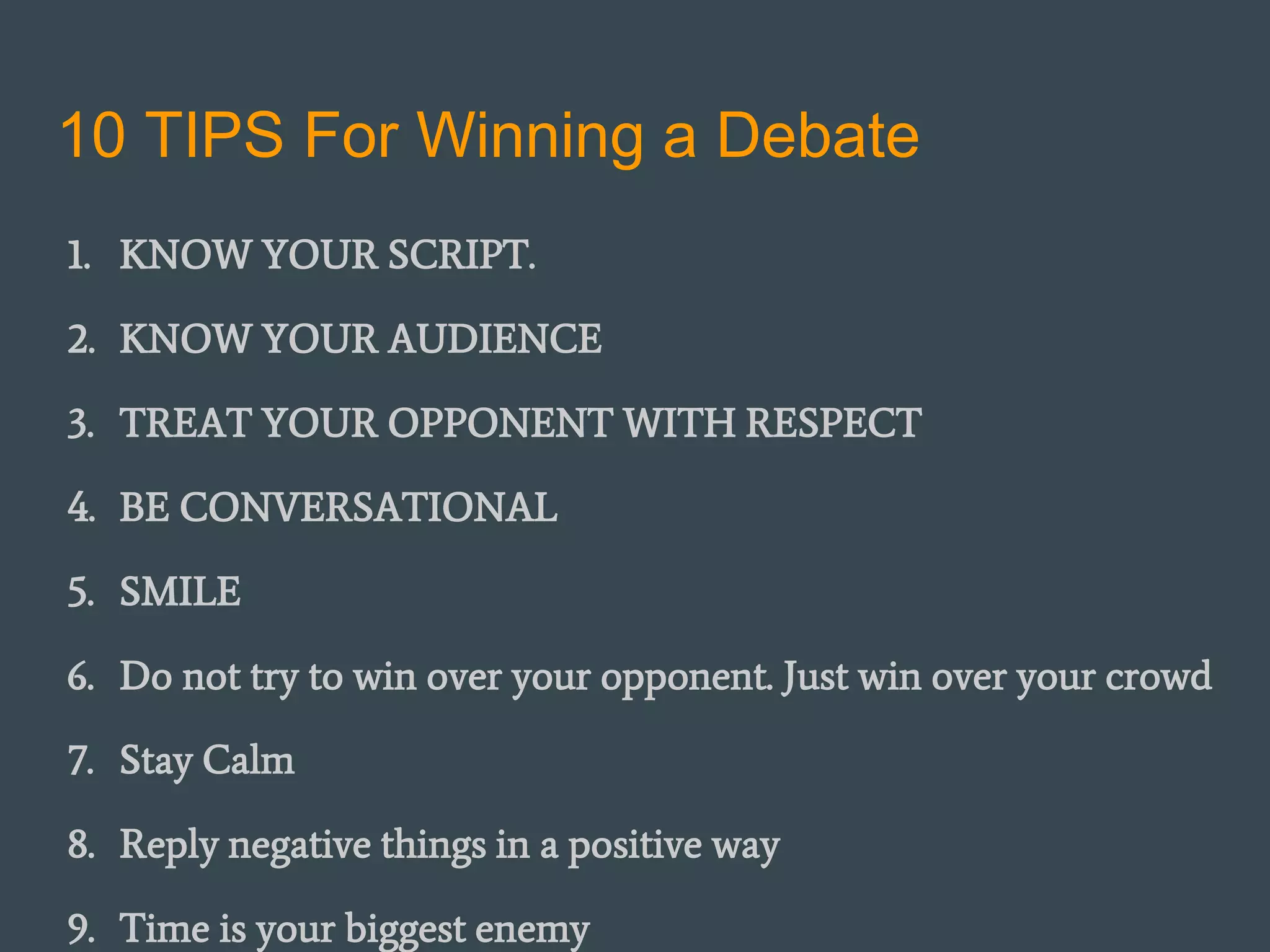 Debate Rules,Tips, Do & Don'ts | PPTX
