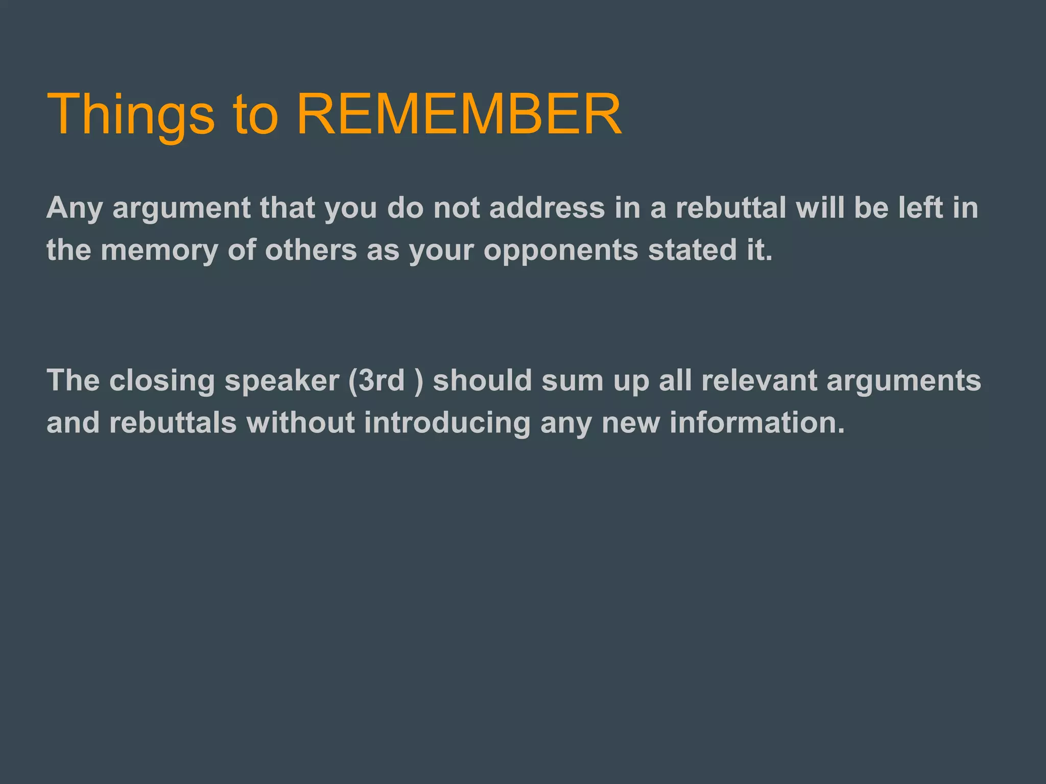 Debate Rules,Tips, Do & Don'ts | PPTX