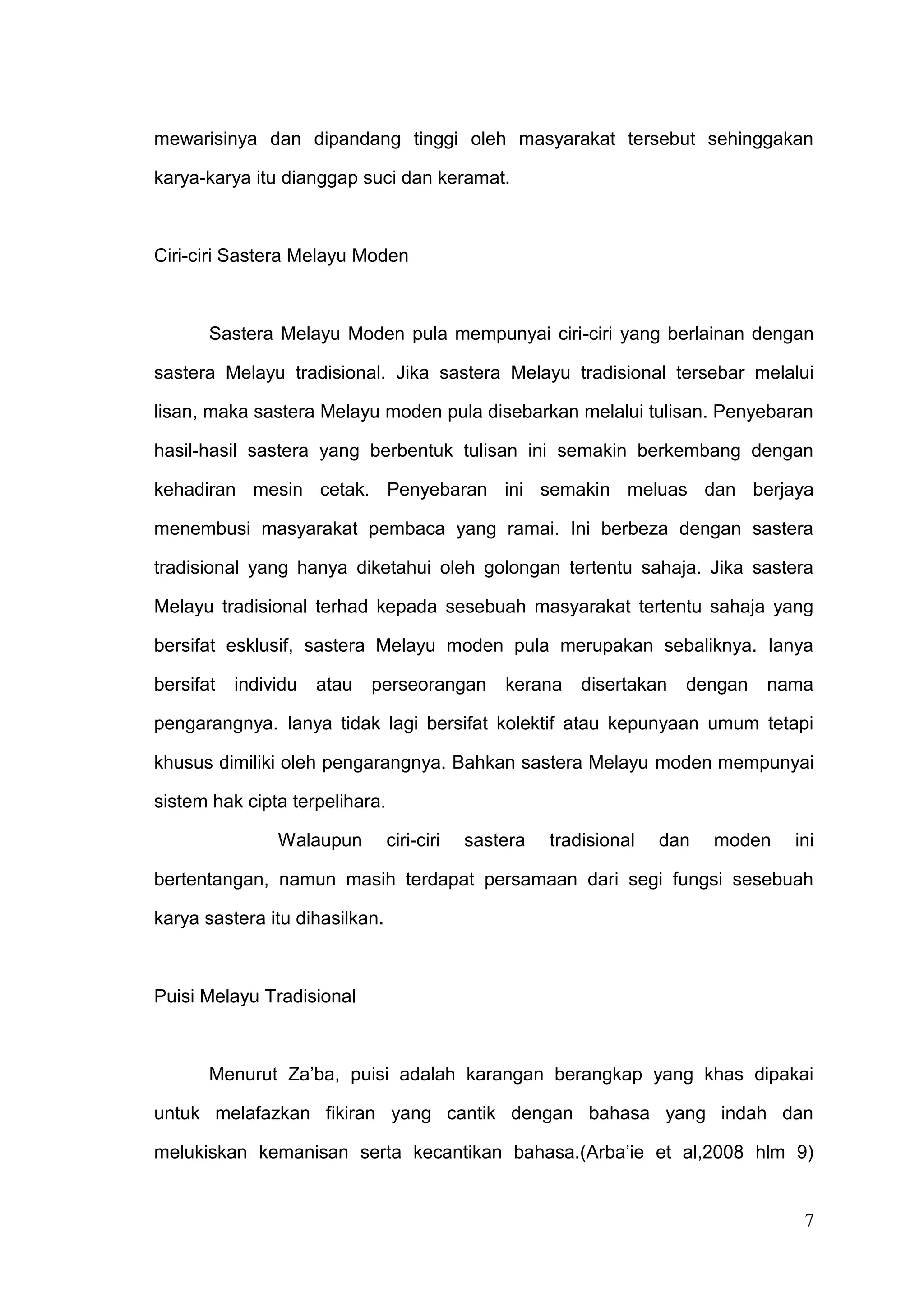 GENRE KESUSATERAAN MELAYU | DOCX