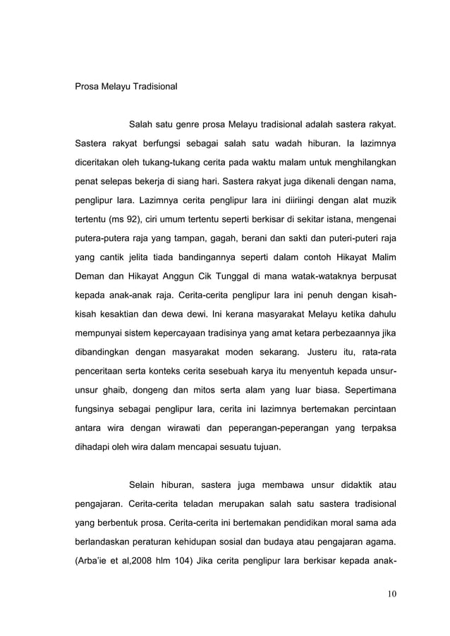 GENRE KESUSATERAAN MELAYU | DOCX