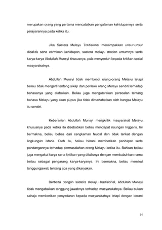 GENRE KESUSATERAAN MELAYU | DOCX