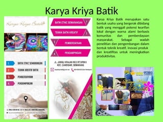 Teknik Ecoprint dari Karya Kriya Batik menggunakan Pewarna Alami | PPTX