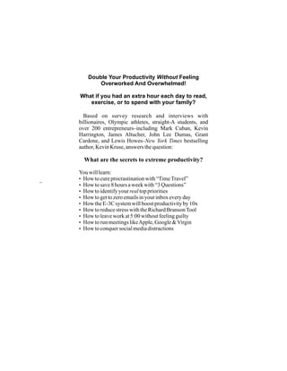 15 Secrets Successful People Know About Time Management | PDF