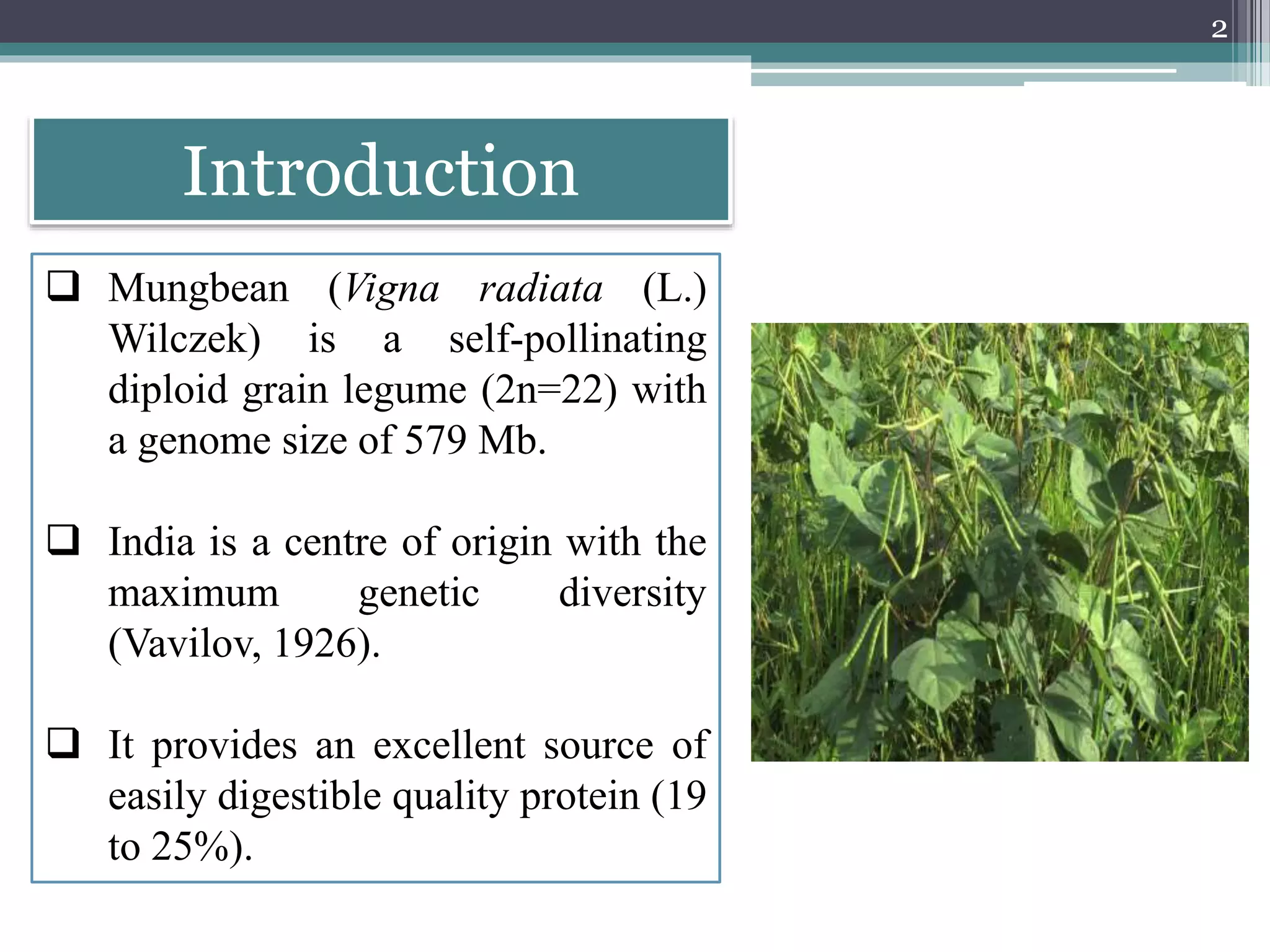 Breeding for disease resistance in mungbean [Vigna radiata (L.) Wilczek ...