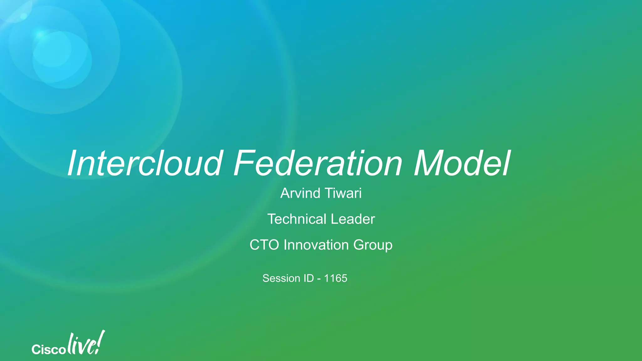 DEVNET-1165 Intercloud Federation Model | PDF