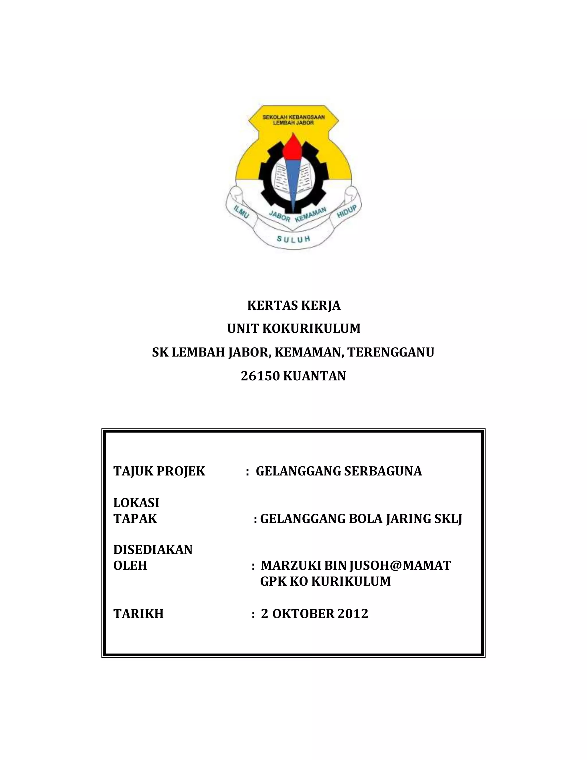 K,kerja gelanggang sklj | DOC