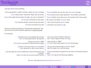 Demonstrative adjectives and pronouns in Spanish | PDF