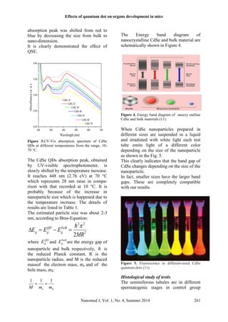 In vivo effects of quantum dot on organs development before maturity | PDF