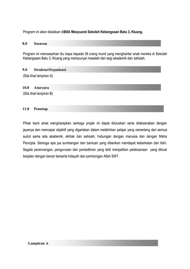 Kertas Kerja Hari Konferensi Ibu Bapa SKB3 | DOCX