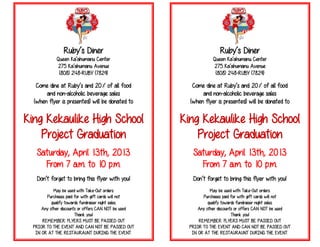 King Kekaulike High School Project Graduation Fundraiser Flyer | PPT