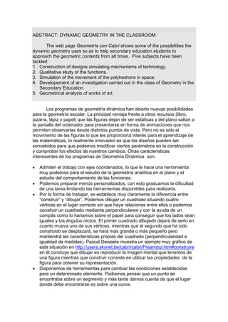 Geometría dinámica | PDF