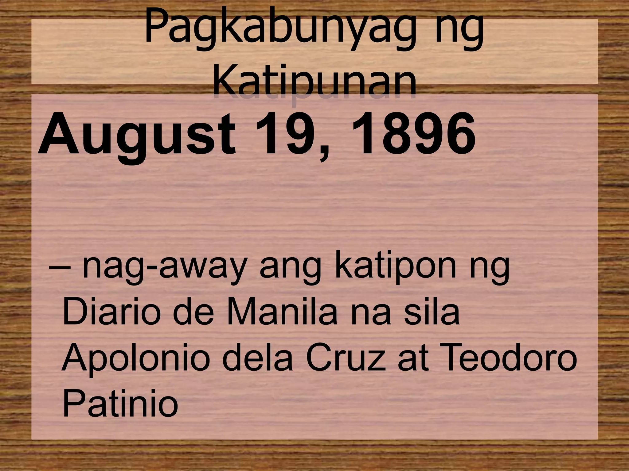 Kababaihan ng KKK, Sigaw sa Pugadlawin | PPTX