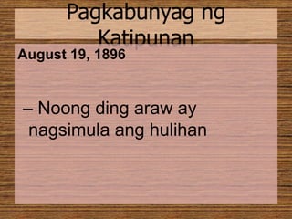 Kababaihan ng KKK, Sigaw sa Pugadlawin | PPTX
