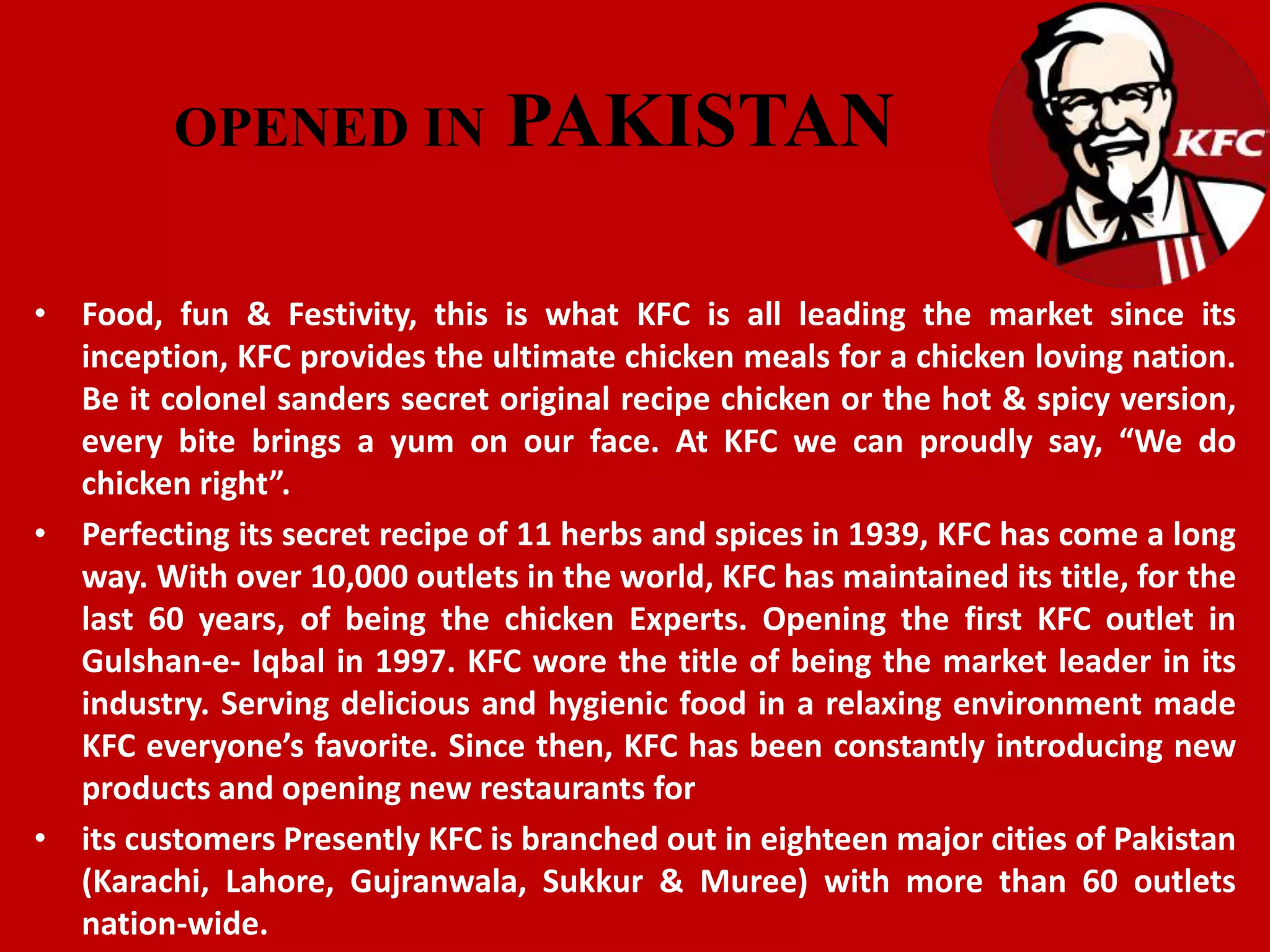 Project on KFC | PPTX