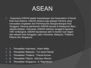organisasi regional, pengertian, tujuan, serta contoh asean | PPTX
