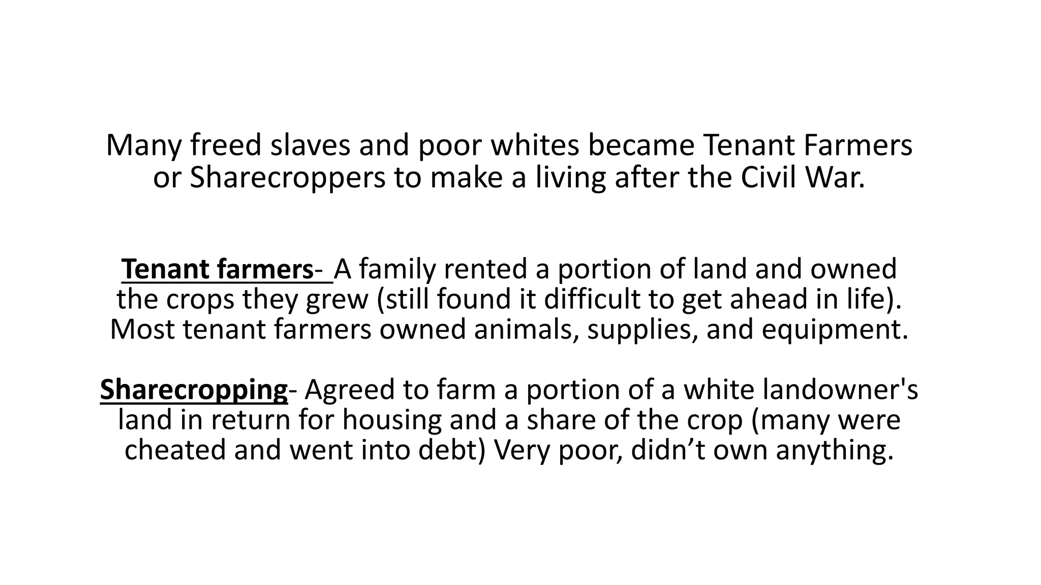 KKK and Freedmen's Bureau | PPTX