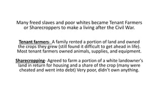 KKK and Freedmen's Bureau | PPTX