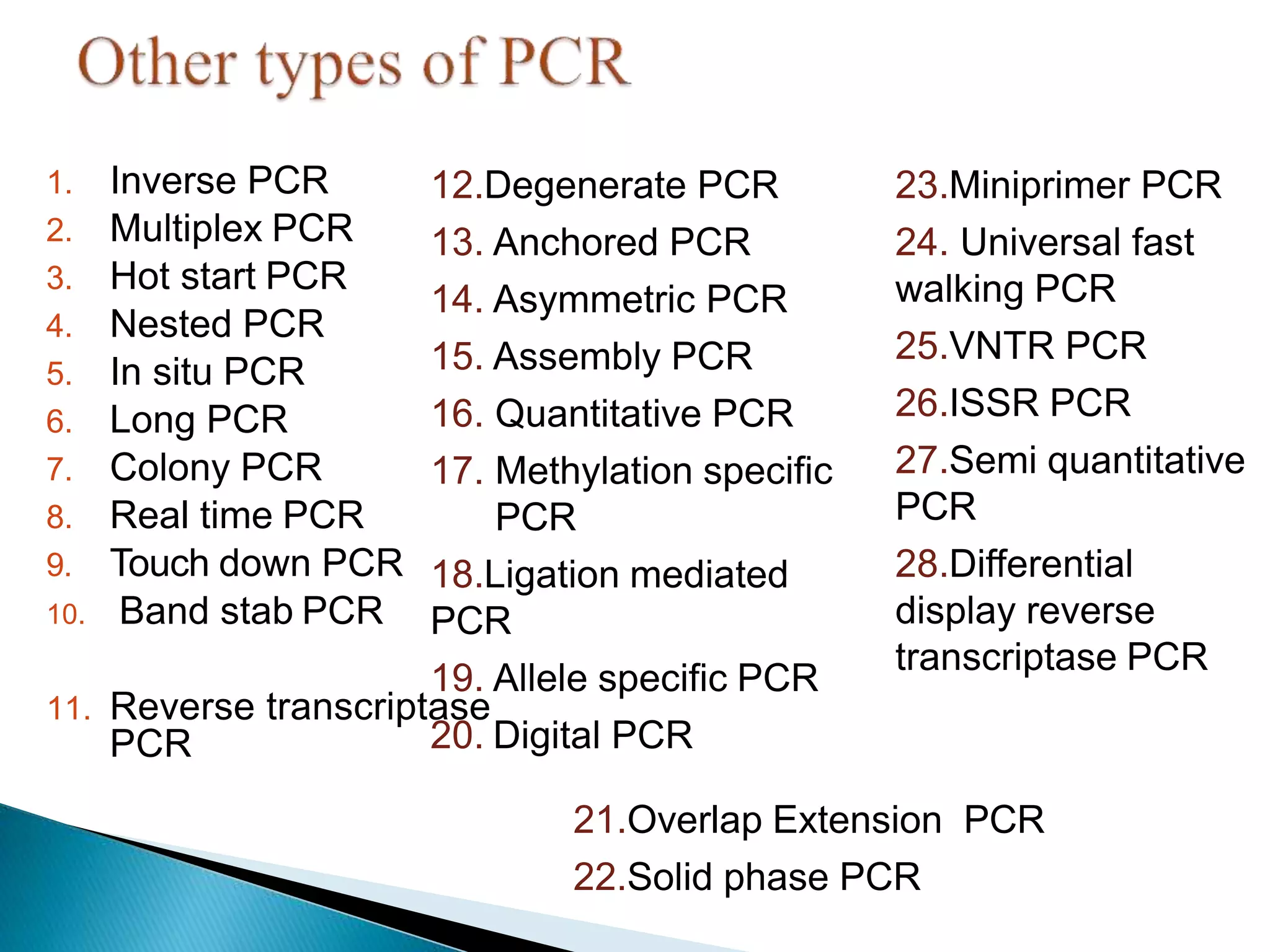 different types of pcr | PPTX