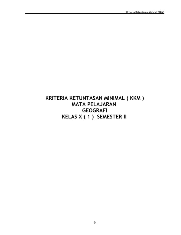 Kkm geografi-kelas-x | PDF