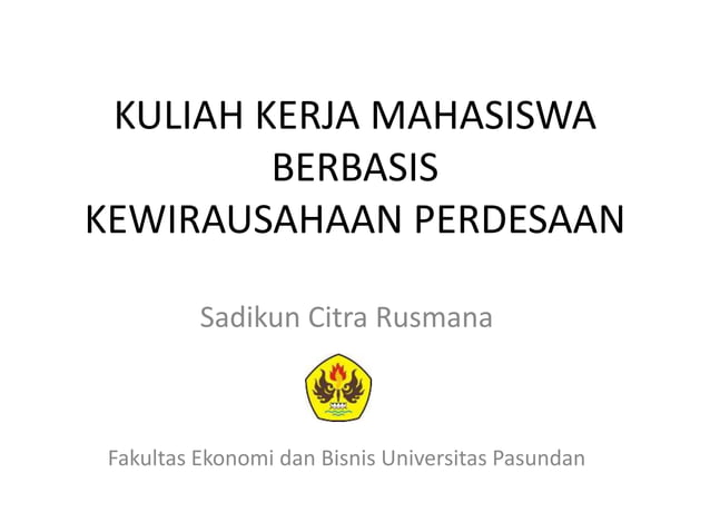 Kkm berbasis kewirausahaan desa | PPTX