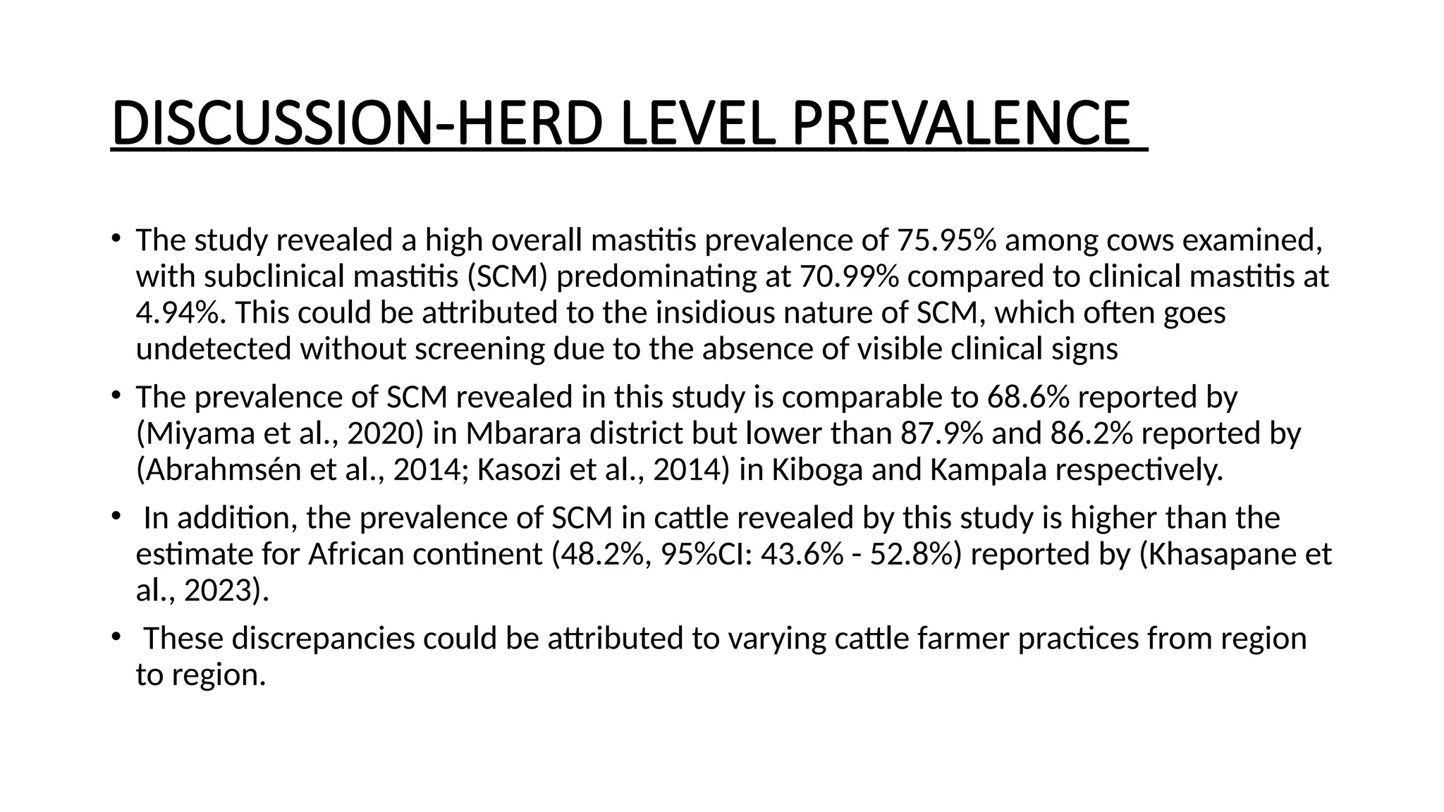 MASTITIS SIGNS AND DIAGONISTICS IN VARIOUS REGIONS OF MUKONO FARMS .pptx