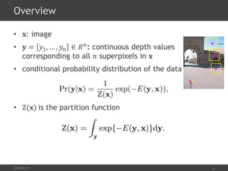 Deep convolutional neural fields for depth estimation from a single image | PPTX | Physics | Science
