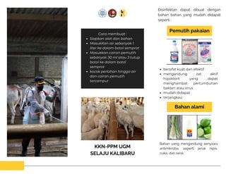 KKN UGM SELAJU KALIBARU - LEAFLET PEMBUATAN DESINFEKTAN | PDF