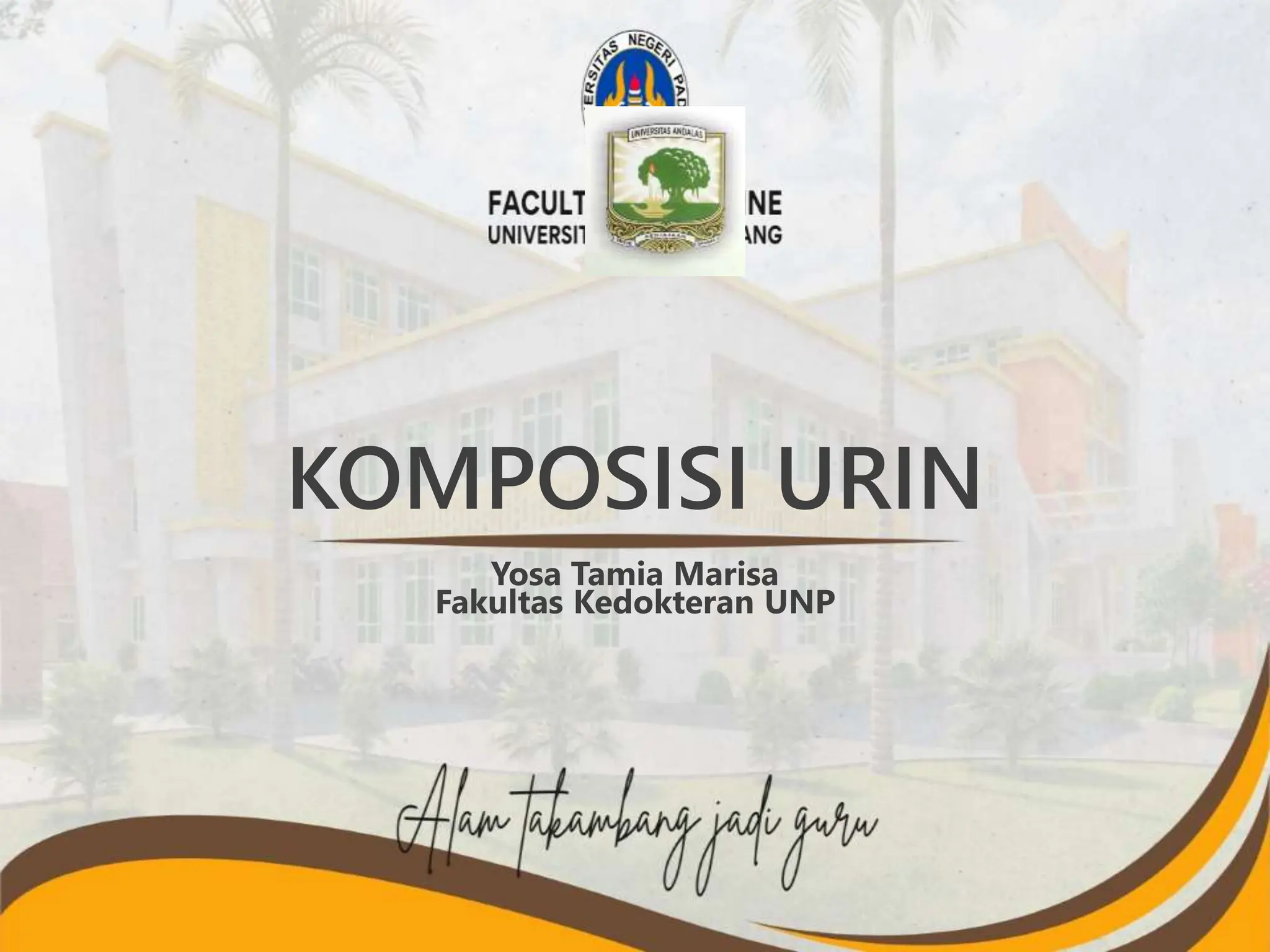 KOMPOSISI URIN dan derivatnya Kuliah FK .ppt