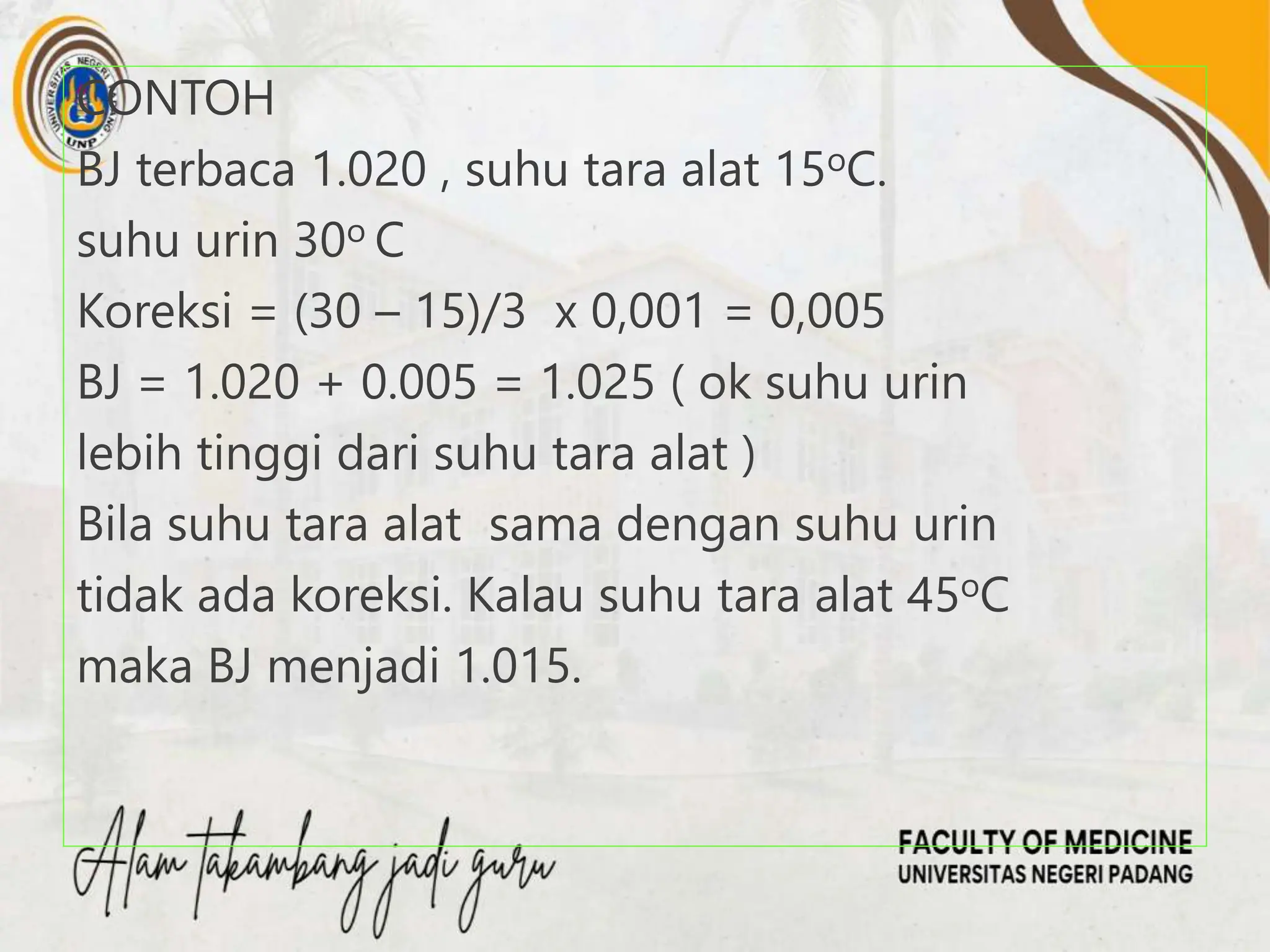KOMPOSISI URIN dan derivatnya Kuliah FK .ppt