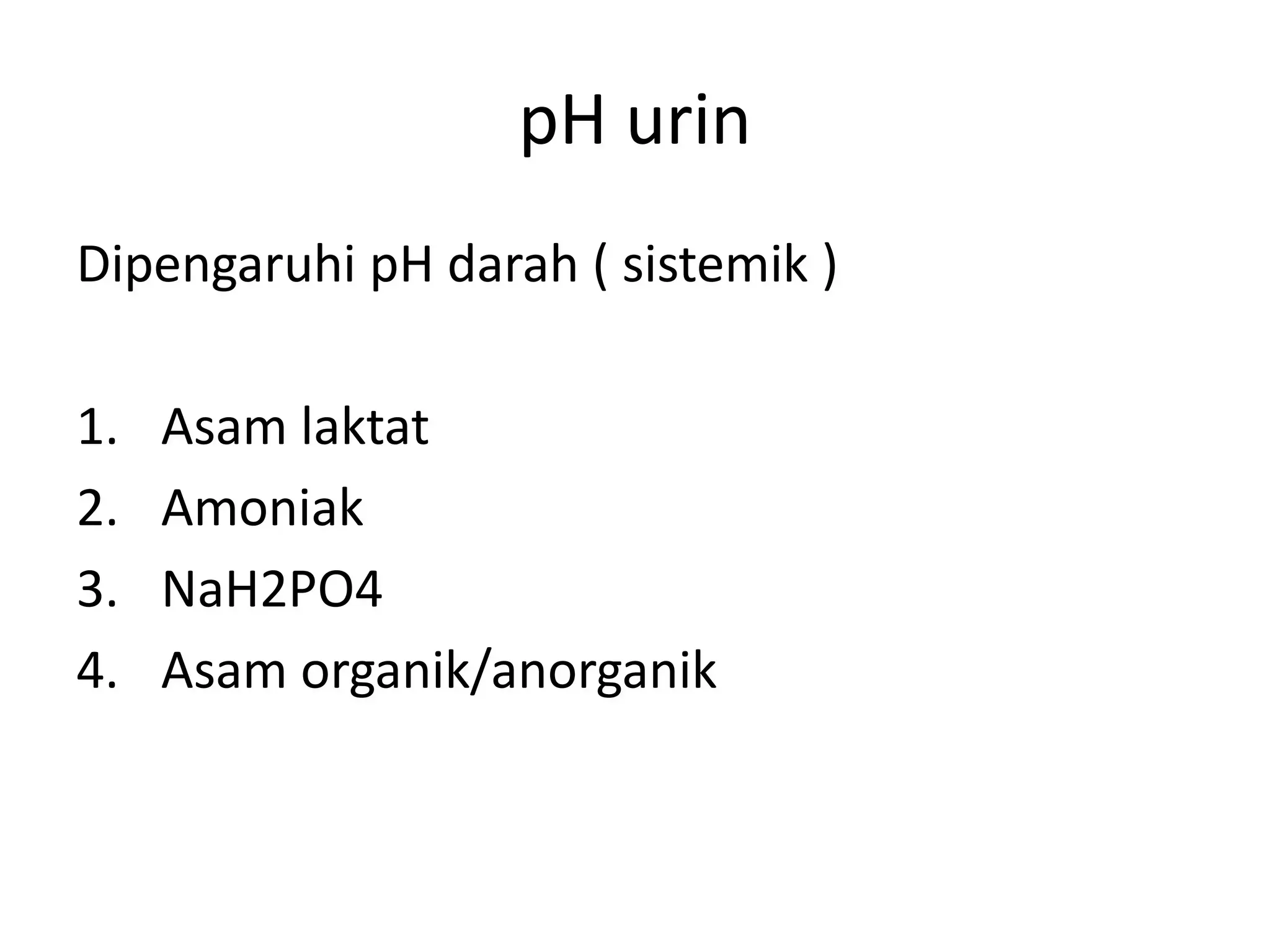 KOMPOSISI URIN dan derivatnya Kuliah FK .ppt