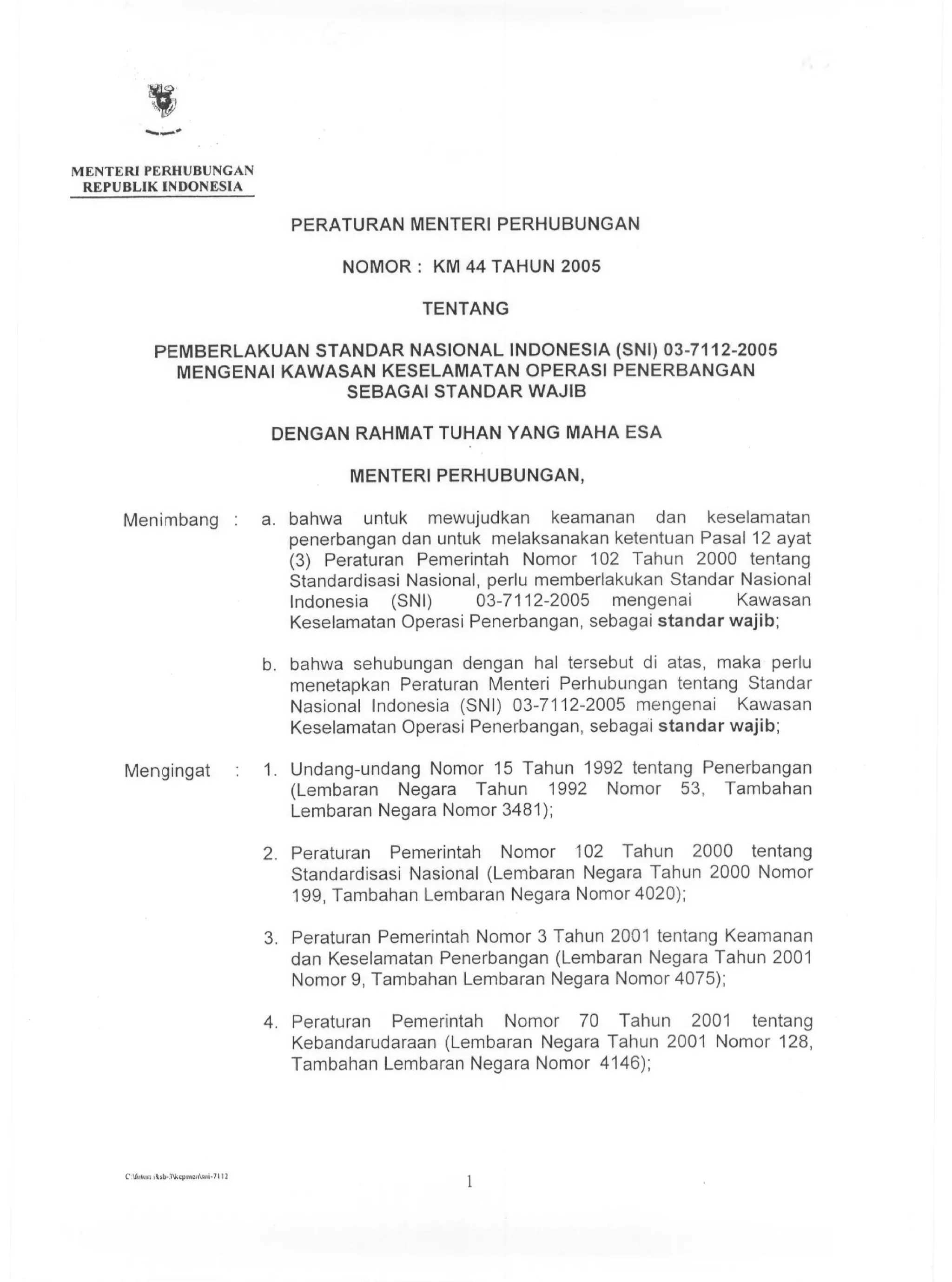 Kkop km no 44_tahun_2005 | PDF