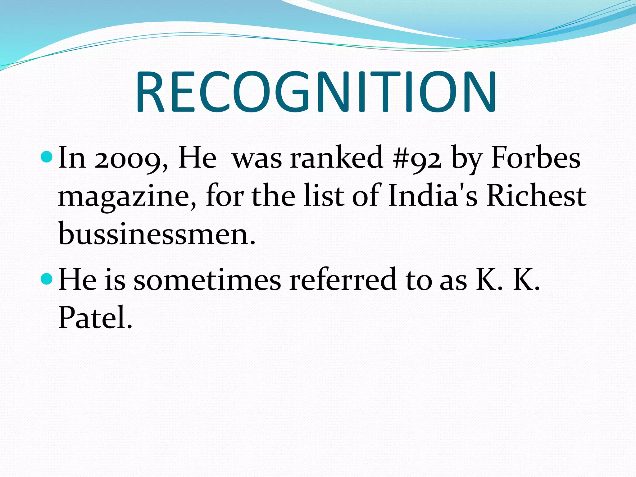 Karsanbhai Patel (Founder of NIRMA) | PPTX