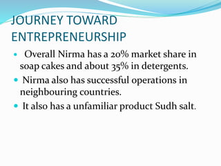 Karsanbhai Patel (Founder of NIRMA) | PPTX