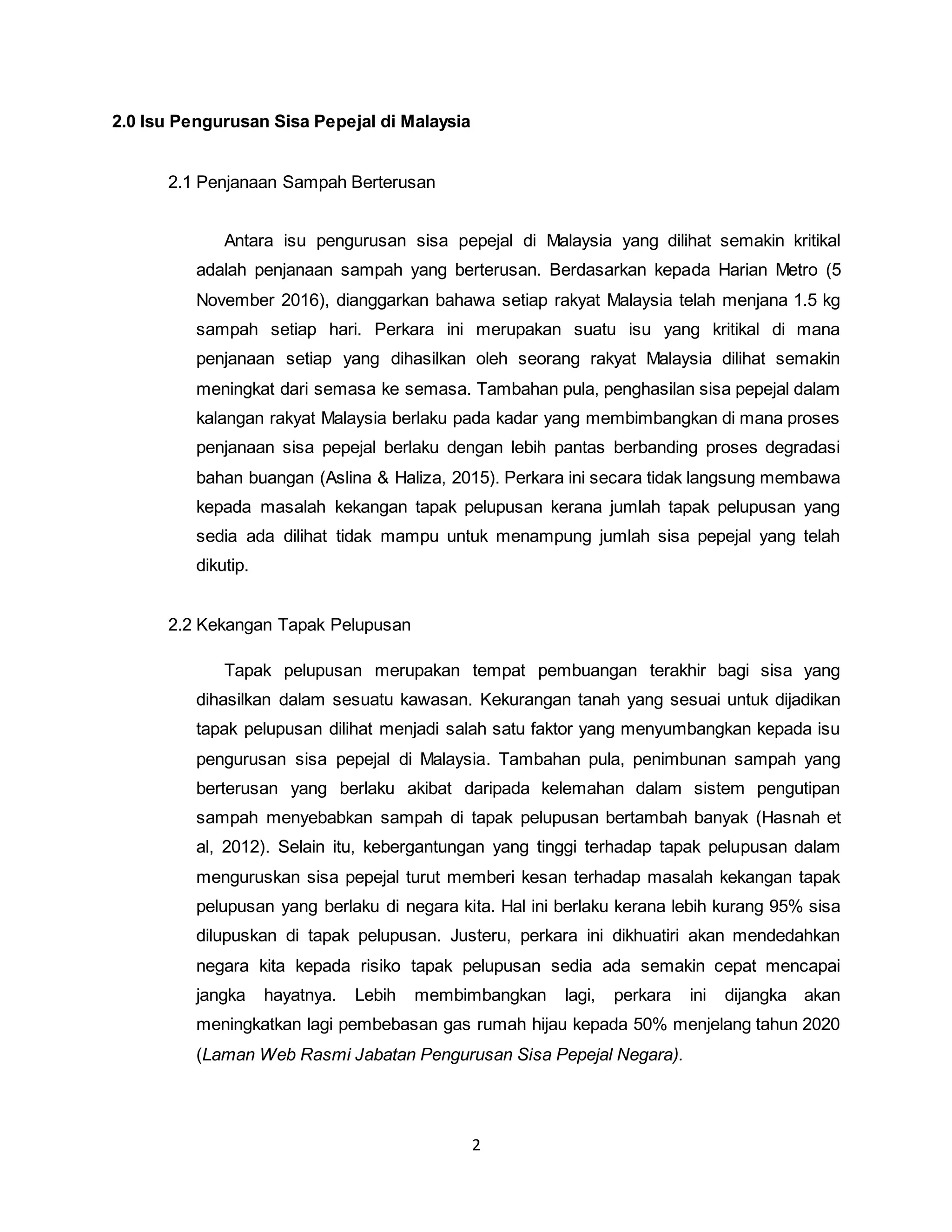 Pengurusan Sisa Pepejal Docx