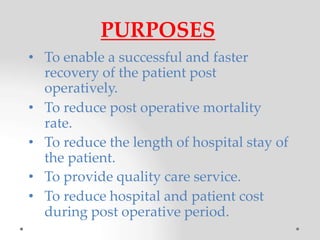 Kk post operative care | PPTX
