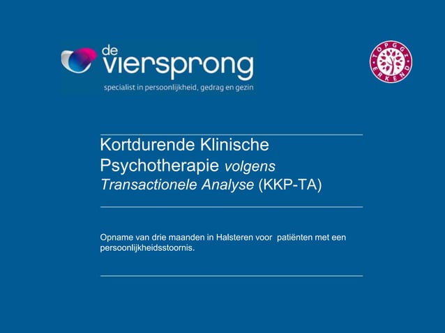 KKP TA Kortdurende Klinische Psychotherapie volgens de Transactionele ...