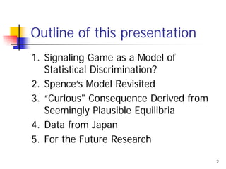 Can the Signaling Game Serve as a Model of Statistical Discrimination ...