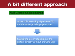 第5回CCMSハンズオン(ソフトウェア講習会): AkaiKKRチュートリアル 1. KKR法 | PDF