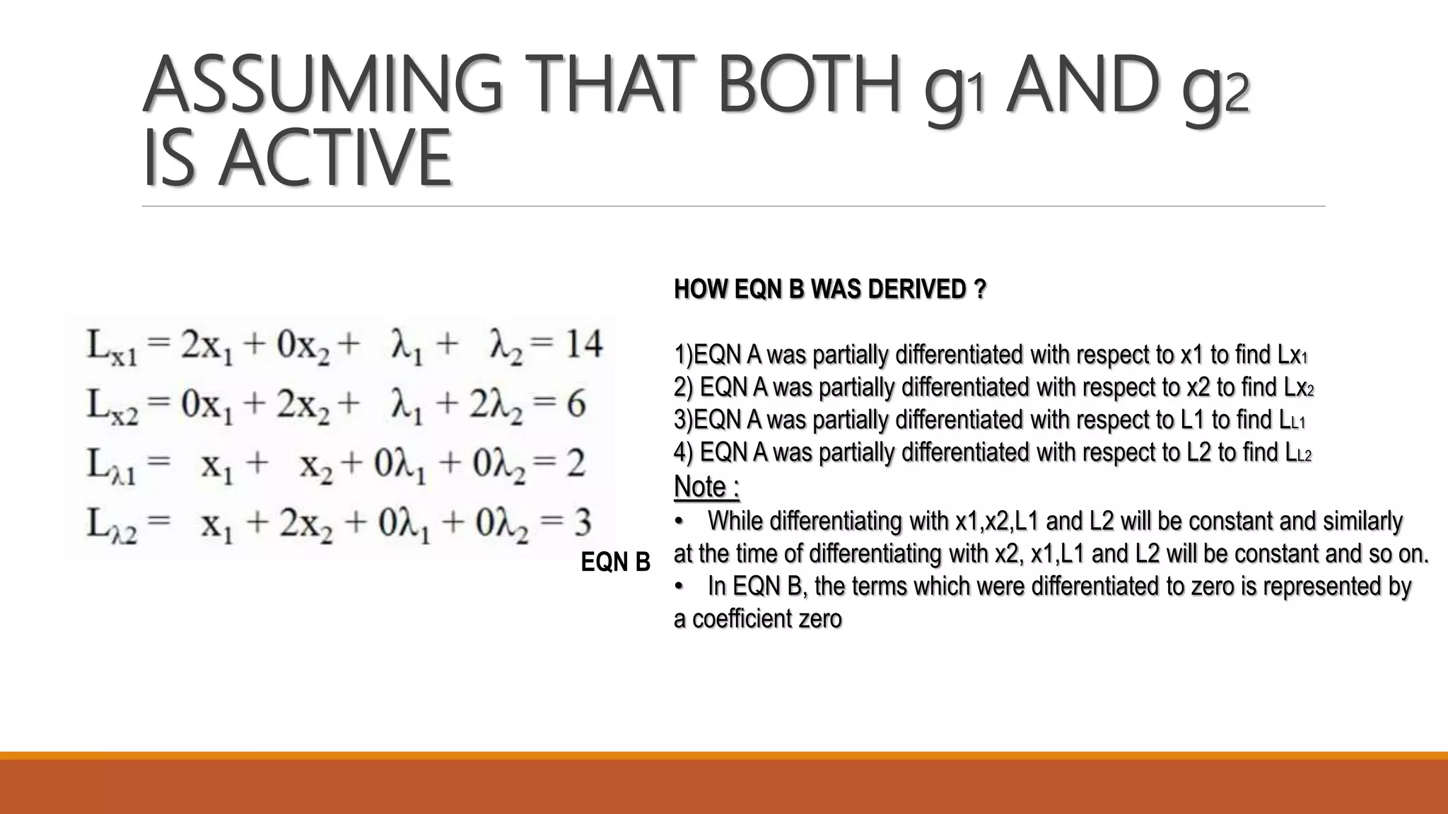 Quadratic Programming : KKT conditions with inequality constraints | PPTX