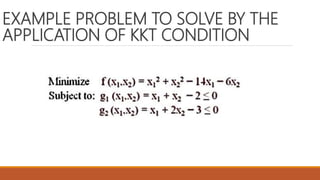 Quadratic Programming : KKT conditions with inequality constraints | PPTX