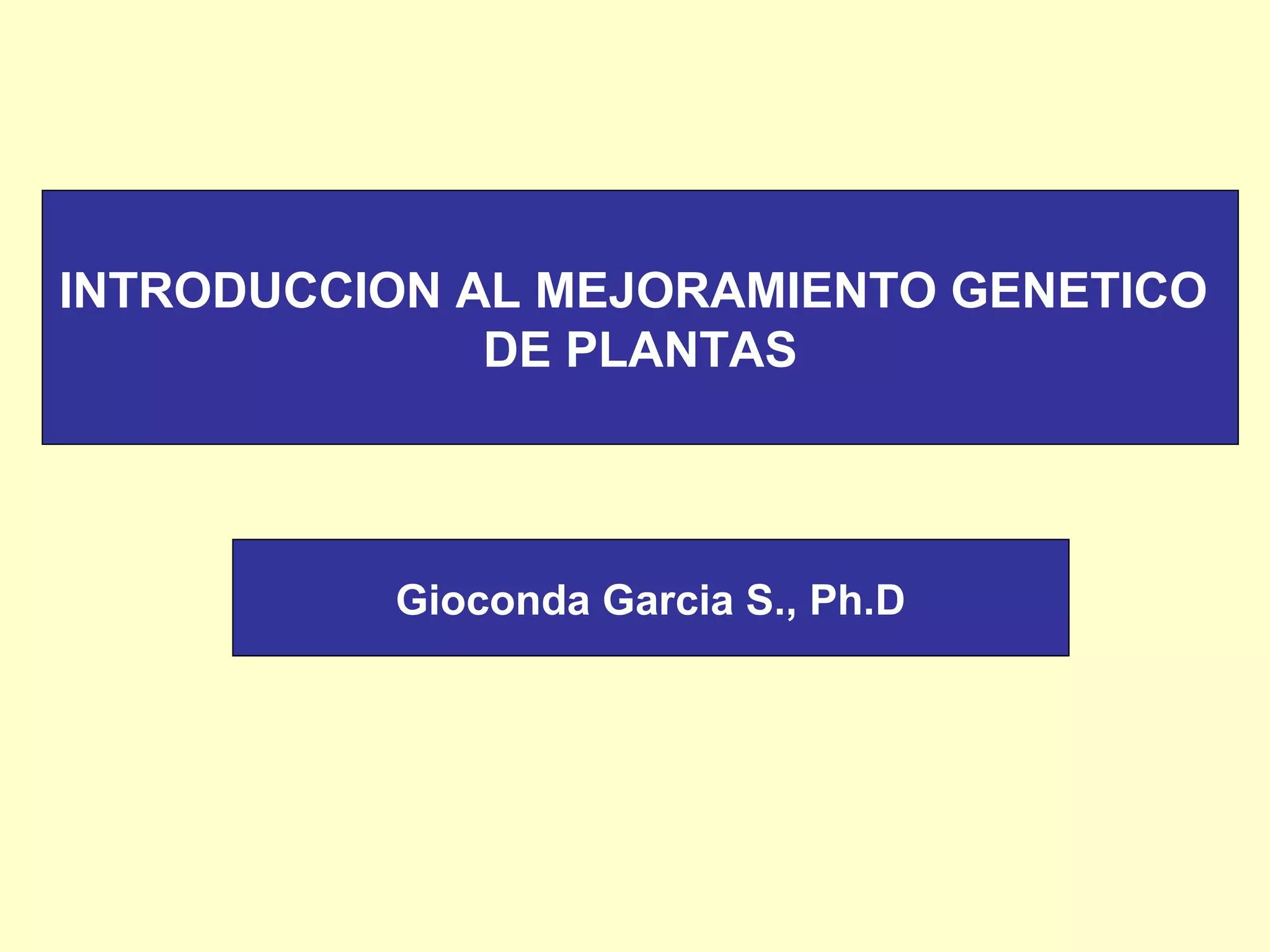 Mejoramiento genetico2 | PPT