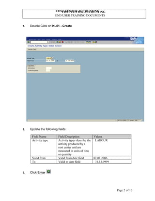 Kl01 Create Activity Type | DOC