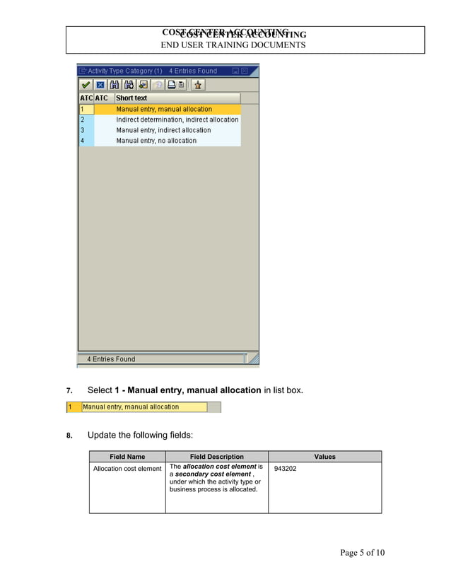 Kl01 Create Activity Type | PDF