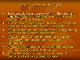 Introduction to Solidarity Economy | PPT